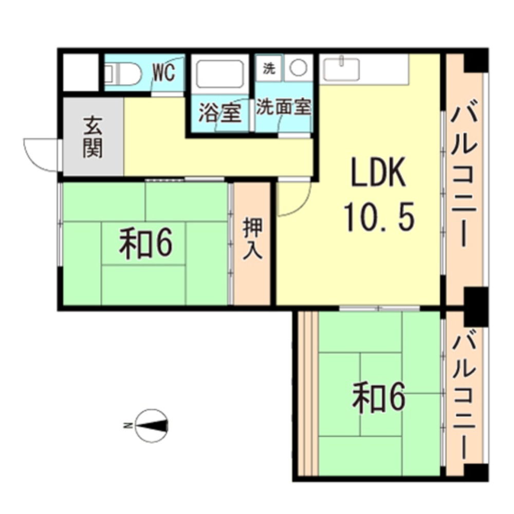 阪急伊丹線 新伊丹駅 5階建 築38年 兵庫県伊丹市南本町1 (7.8万円／2LDK (和6 和6 LDK10.5)／51㎡)｜賃貸物件(賃貸マンション・アパート・一戸建て)の住宅情報・お ...