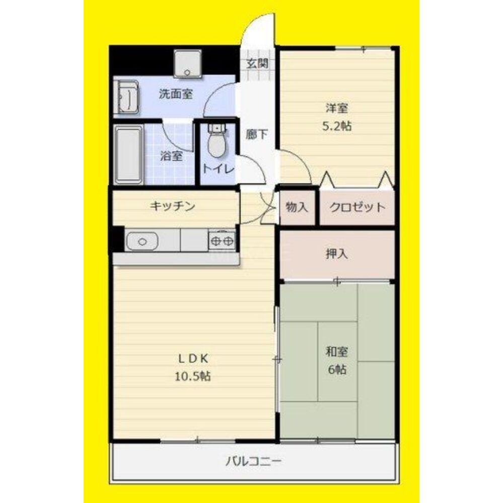 KNCビル壱番館 神奈川県横浜市旭区笹野台1 (10.5万円／2LDK (和6 洋5.2 LDK10.5)／54.81㎡)｜賃貸物件(賃貸マンション・アパート・一戸建て)の住宅情報・お部屋探し ...