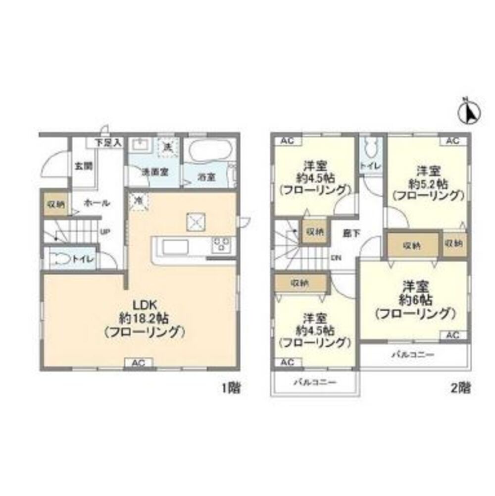 Kolet松戸幸田♯03 千葉県松戸市幸田2 (17万円／4LDK (洋6 洋5.2 洋4.5 洋4.5 LDK18.2)／93.56㎡)｜賃貸物件(賃貸マンション・アパート・一戸建て)の住宅 ...