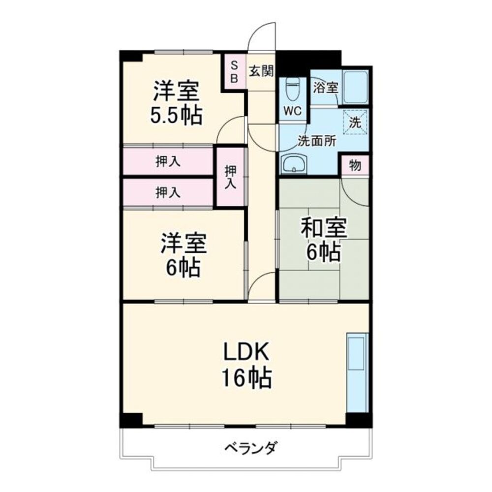 OS・SKYフレックス藤が丘 愛知県名古屋市守山区本地が丘 (7万円／3LDK (和6 洋6 洋5.5 LDK16.0)／79.75㎡)｜賃貸物件(賃貸マンション・アパート・一戸建て)の住宅 ...