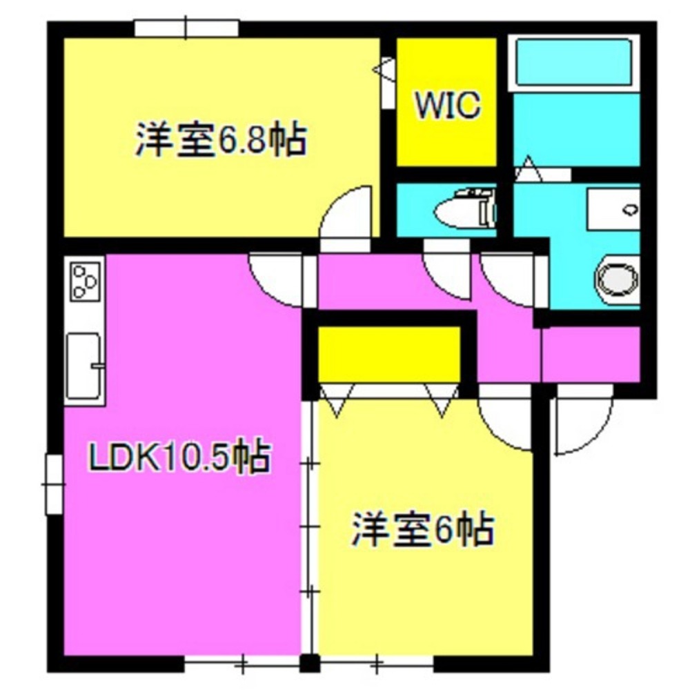 スクエアガーデンC，D 埼玉県本庄市朝日町2 (5.3万円／2LDK (洋6.8 洋6 LDK10.5)／55.44㎡)｜賃貸物件(賃貸マンション・アパート・一戸建て)の住宅情報・お部屋探し ...