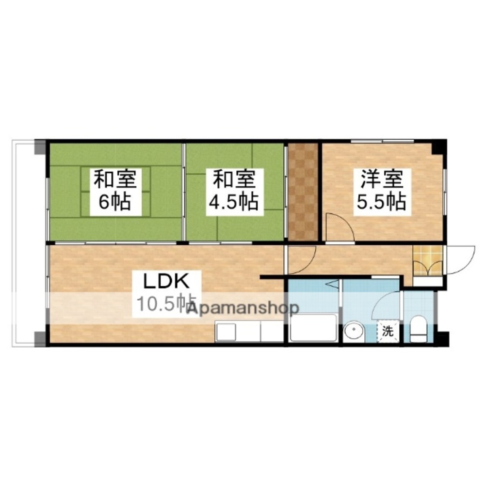 アルベール本町 新潟県新潟市江南区亀田本町1 (5.7万円／3LDK (和6 和4.5 洋5.5 LDK10.5)／57.75㎡)｜賃貸物件(賃貸マンション・アパート・一戸建て)の住宅情報・お ...