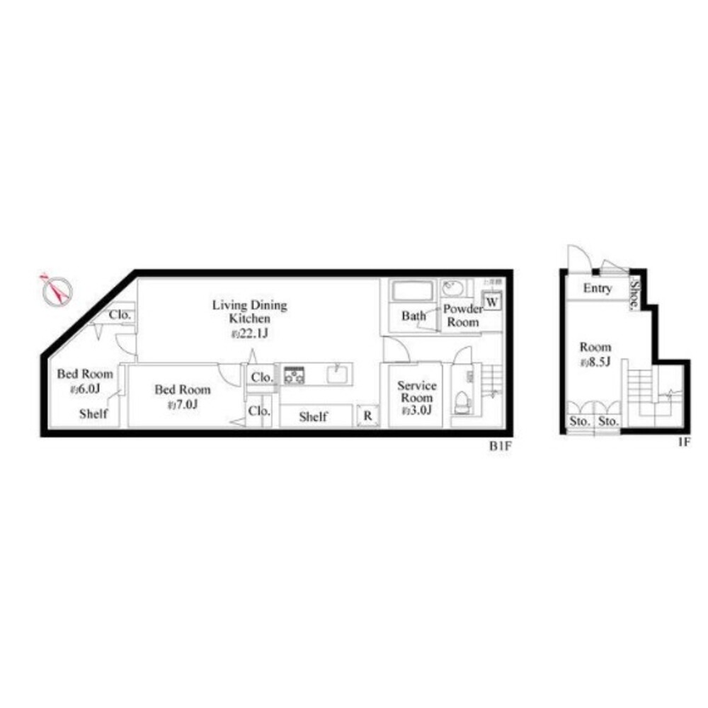 アイメックス北参道 東京都渋谷区千駄ヶ谷3 (54.5万円／3SLDK (洋8.5 洋7 洋6 LDK22.1 納戸 3)／97.44㎡)｜賃貸物件(賃貸マンション・アパート・一戸建て)の住宅 ...