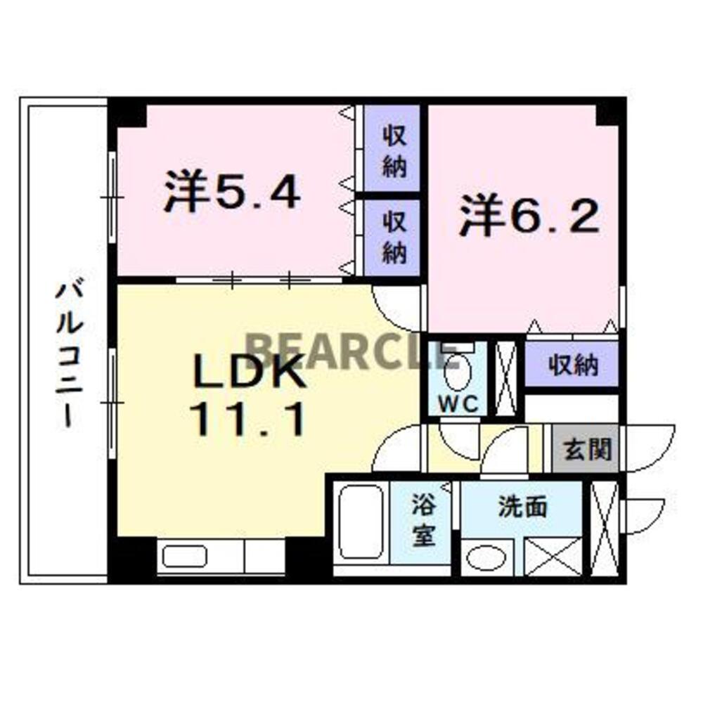 エル ソレイユ 京都府京都市中京区上松屋町 (12.5万円／2LDK (洋6.2 洋5.4 LDK11.1)／51.8㎡)｜賃貸物件(賃貸マンション・アパート・一戸建て)の住宅情報・お部屋探し ...