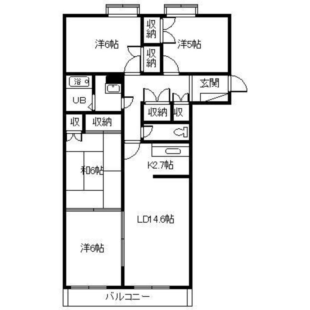 きららパートII 北海道旭川市東光八条4 (6.3万円／4LDK (和6 洋6 洋6 洋5 LD14.6K2.7)／79.4㎡)｜賃貸物件(賃貸マンション・アパート・一戸建て)の住宅情報・お ...