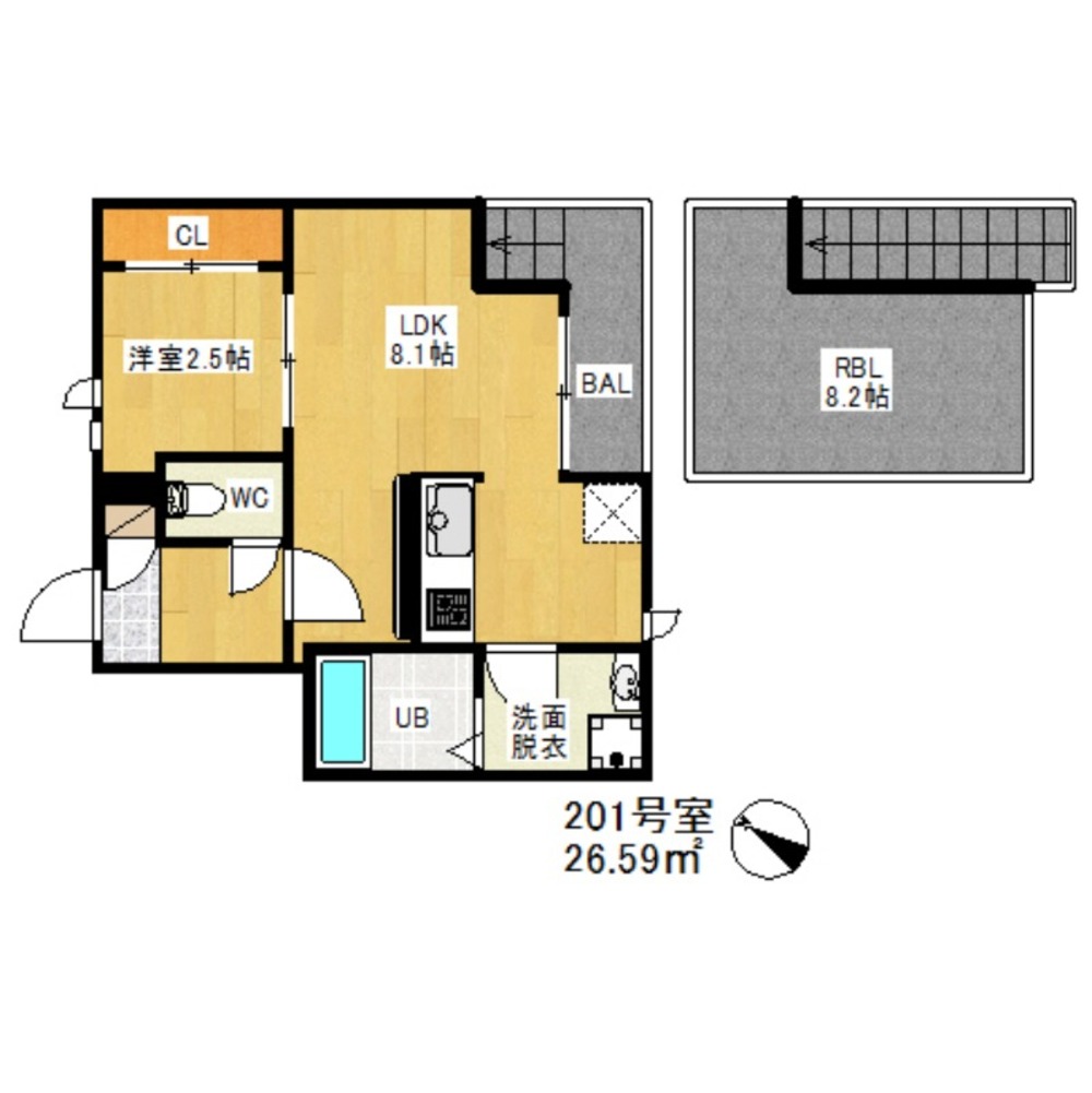 GRANDTIC香椎 福岡県福岡市東区香椎駅東1 (5.6万円／1LDK (洋2.5 LDK8.6)／26.59㎡)｜賃貸物件(賃貸マンション・アパート・一戸建て)の住宅情報・お部屋探しなら ...