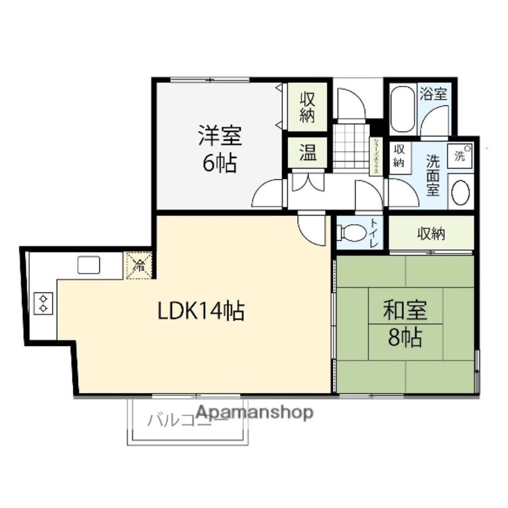 グレース泉野 石川県金沢市泉野町4 (6.5万円／2LDK (和8 洋6 LDK14)／64.68㎡)｜賃貸物件(賃貸マンション・アパート・一戸建て)の住宅情報・お部屋探しならYahoo!不動産