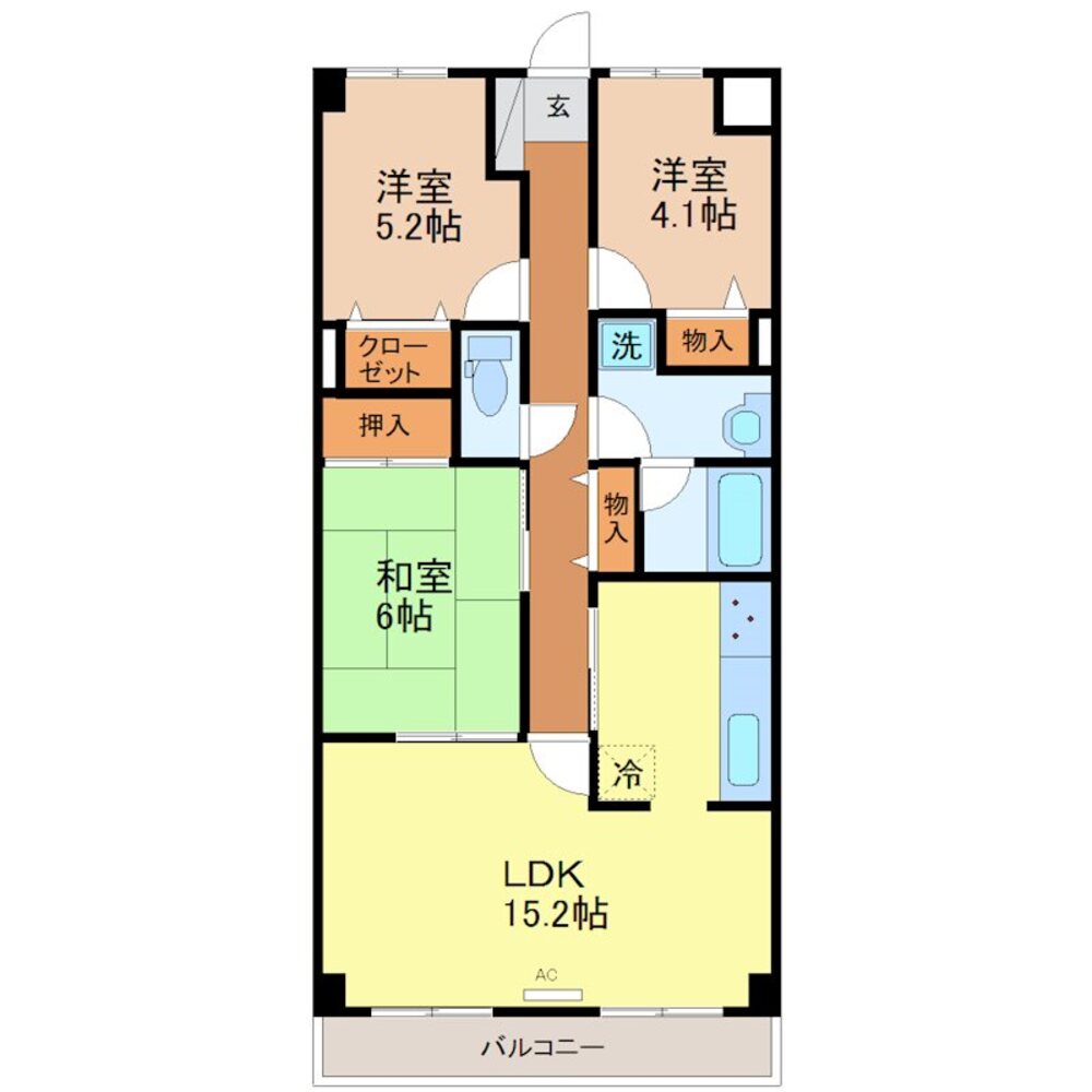 ダイアパレス西別院(703) 福井県福井市文京1 (8万円／3LDK (和6 洋5.2 洋4.1 LDK14.2)／72㎡)｜賃貸物件(賃貸マンション・アパート・一戸建て)の住宅情報・お ...