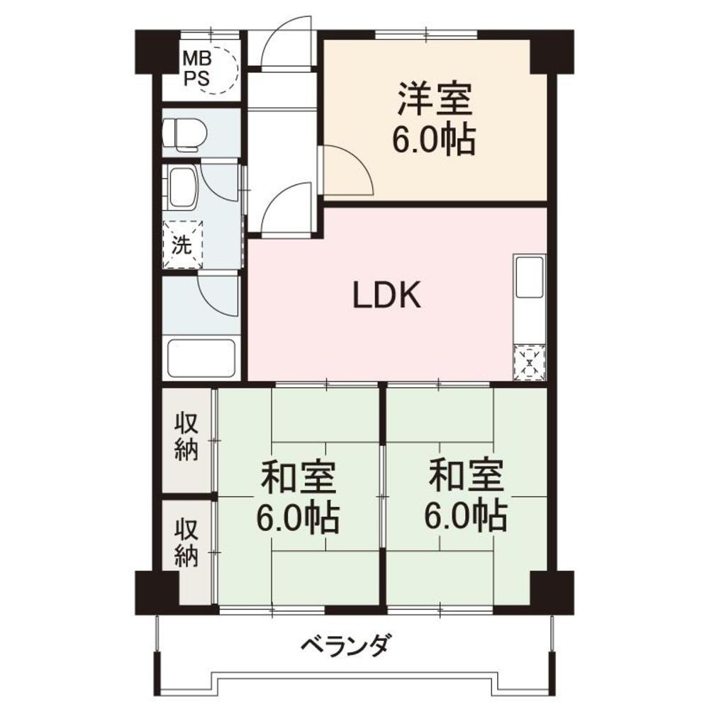 第一グリーンハイツ松縄 香川県高松市松縄町 (5.5万円／3LDK (和6 和6 洋6)／60.71㎡)｜賃貸物件(賃貸マンション・アパート・一戸建て)の住宅情報・お部屋探しならYahoo!不動産