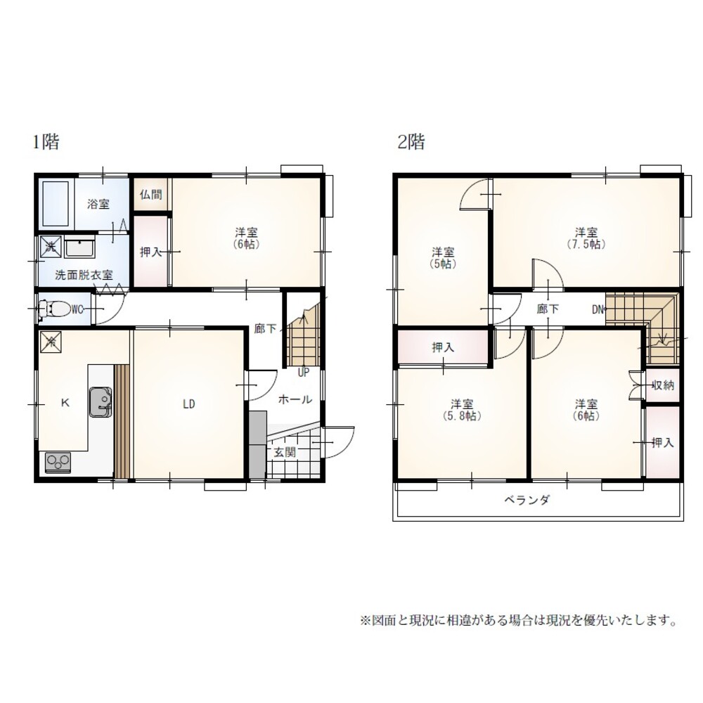 藤岡貸戸建 群馬県藤岡市藤岡 (6.5万円／5LDK (洋7.5 洋6 洋6 洋5.8 洋5)／99.28㎡)｜賃貸物件(賃貸マンション・アパート・一戸建て)の住宅情報・お部屋探しなら ...