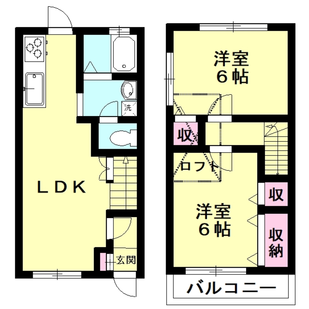メゾネットみどりハイツII 埼玉県本庄市日の出4 (5.1万円／2LDK (洋6 洋6 LDK)／52.99㎡)｜賃貸物件(賃貸マンション・アパート・一戸建て)の住宅情報・お部屋探しなら ...