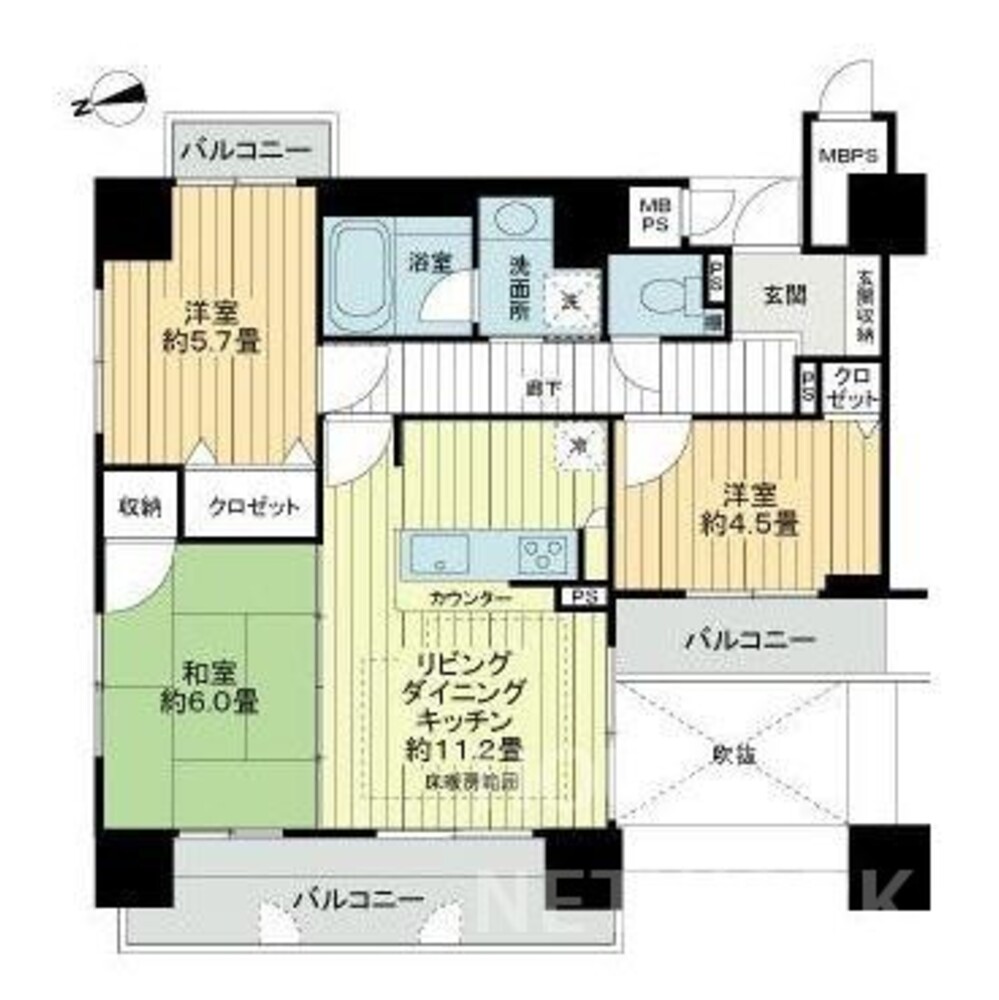 ライオンズマンション東洞院五条 京都府京都市下京区福島町 (13.8万円／3LDK (和6 洋5.7 洋4.5 LDK11.2)／64.42㎡)｜賃貸物件(賃貸マンション・アパート・一戸建て ...