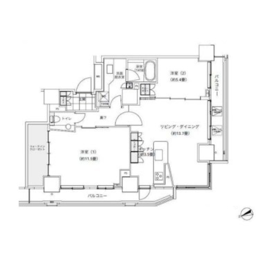 パークキューブ愛宕山タワー 東京都港区西新橋3 (47万円／2LDK (洋11.5 洋5.4 LD13.7K3.5)／83㎡)｜賃貸物件(賃貸マンション・アパート・一戸建て)の住宅情報・お ...