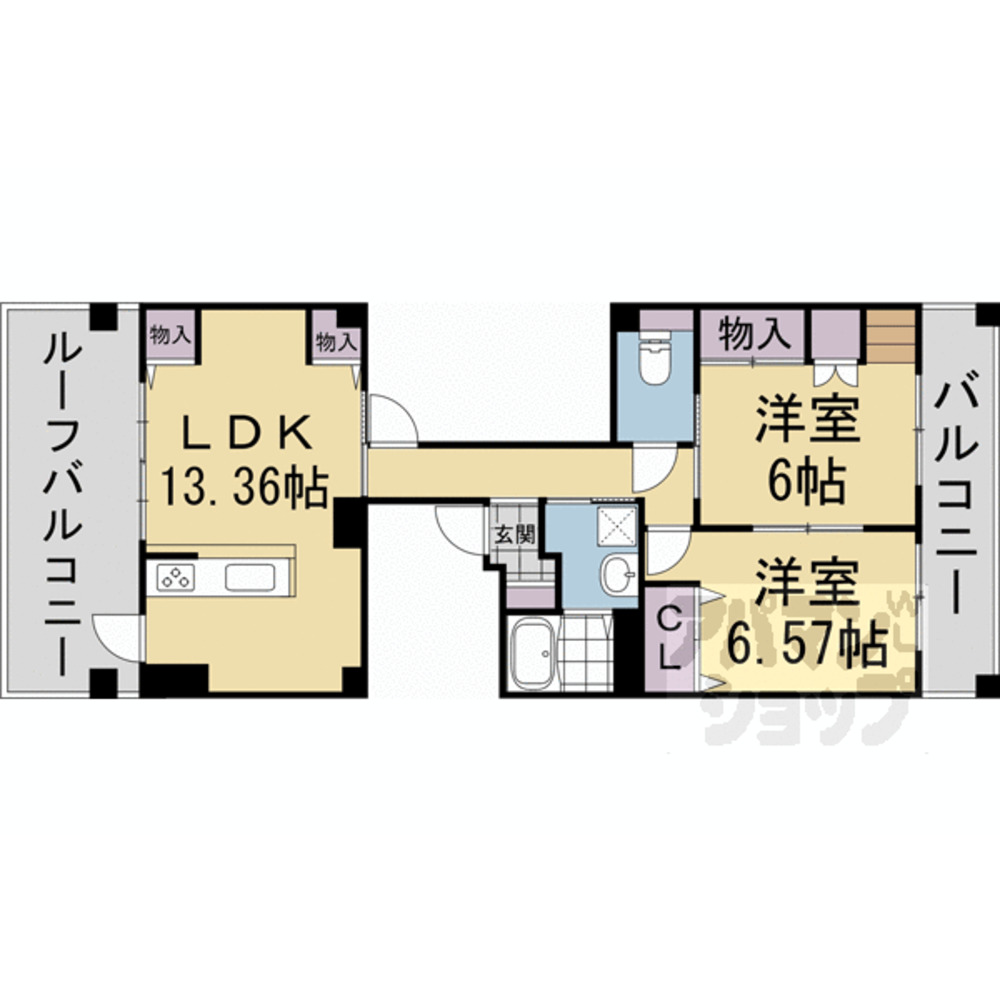 サンワルツ 京都府京都市上京区元4 (17.5万円／2LDK (洋6.57 洋6 LDK13.36)／80㎡)｜賃貸物件(賃貸マンション・アパート・一戸建て)の住宅情報・お部屋探しなら ...