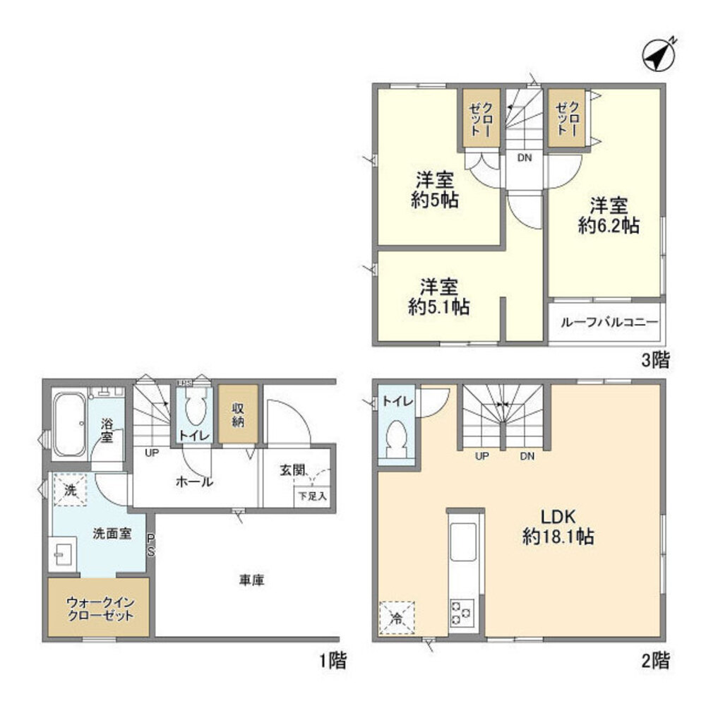 Kolet浦和辻＃07 埼玉県さいたま市南区辻3 (22.2万円／3LDK (洋6.2 洋5.1 洋5 LDK18.1)／96.15㎡)｜賃貸物件(賃貸マンション・アパート・一戸建て)の住宅 ...