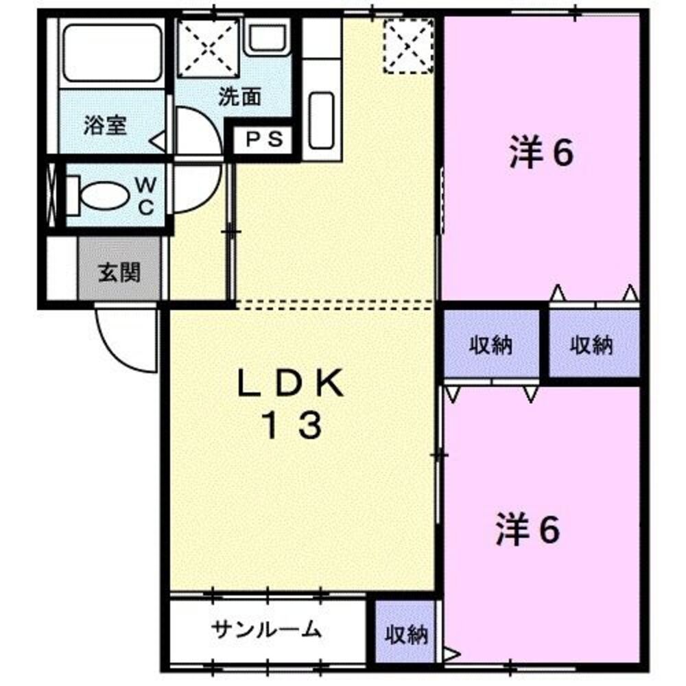越美北線 越前東郷駅 地上2階建て 築31年 福井県福井市下馬2 (5.4万円／2LDK (洋6 洋6 LDK13.00)／57.96㎡)｜賃貸物件(賃貸マンション・アパート・一戸建て)の住宅 ...