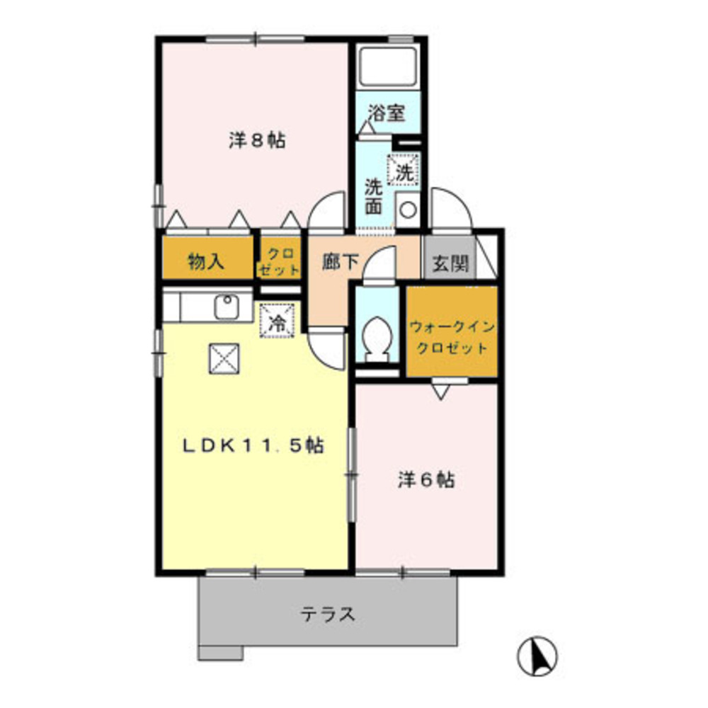 UNIT・8 AB 山梨県甲府市国母2 (7.9万円／2LDK (洋8 洋6 LDK11.5)／59.58㎡)｜賃貸物件(賃貸マンション・アパート・一戸建て)の住宅情報・お部屋探しなら ...