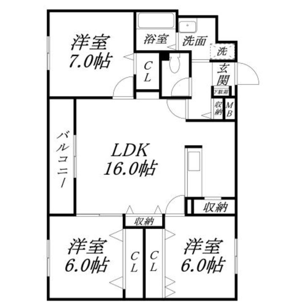 クレールマンション湯川 北海道函館市湯川町3 (12.5万円／3LDK (洋7 洋6 洋6 LDK16)／81.77㎡)｜賃貸物件(賃貸マンション・アパート・一戸建て)の住宅情報・お部屋探し ...