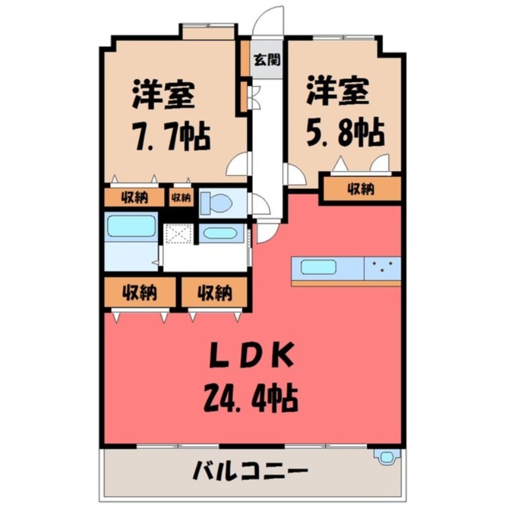 東北本線 宇都宮駅 15階建 築17年 栃木県宇都宮市今泉町 (13万円／2LDK (洋7.7 洋5.8 LDK24.4)／80.85㎡)｜賃貸物件(賃貸マンション・アパート・一戸建て)の住宅 ...