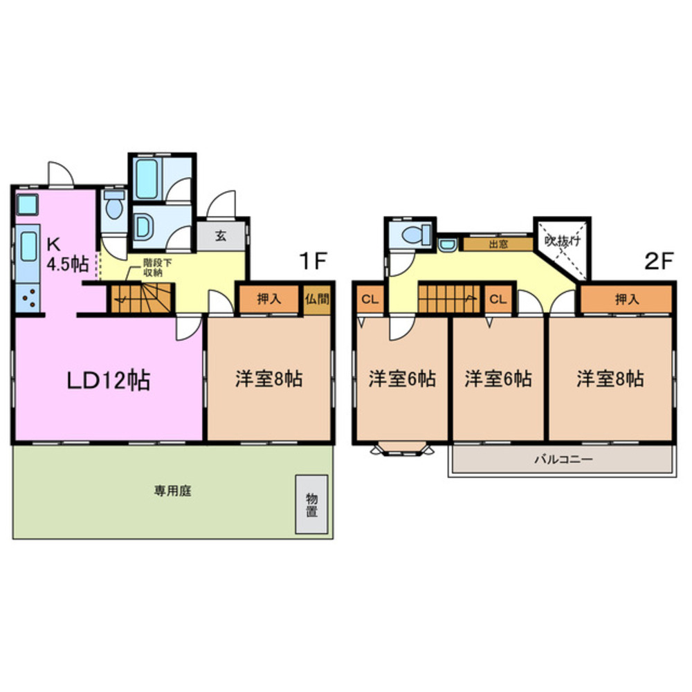 日進市岩崎町H様貸家 愛知県日進市岩崎町野田 (11万円／4LDK (洋8 洋8 洋6 洋6 LD12K4.5)／108.26㎡)｜賃貸物件(賃貸マンション・アパート・一戸建て)の住宅情報・お ...