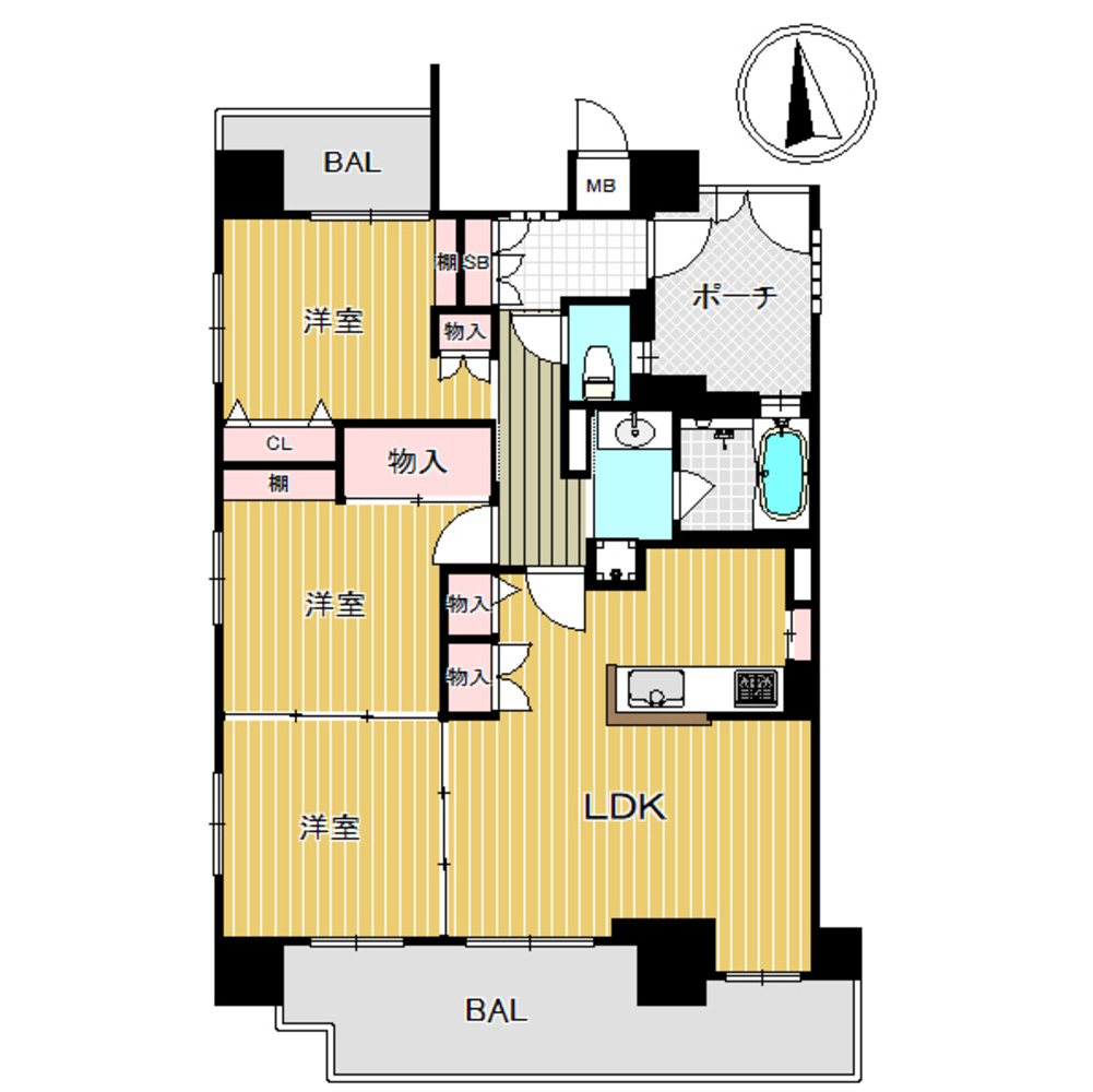 ドルチェグラン山坂 大阪府大阪市東住吉区山坂1 (11.5万円／3LDK／67.01㎡)｜賃貸物件(賃貸マンション・アパート・一戸建て)の住宅情報・お部屋探しならYahoo!不動産