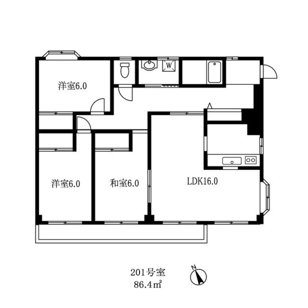 取手JKフラット 茨城県取手市白山1 (7.6万円／3LDK (和6 洋6 洋6 LDK16)／86.4㎡)｜賃貸物件(賃貸マンション・アパート・一戸建て)の住宅情報・お部屋探しならYahoo!不動産