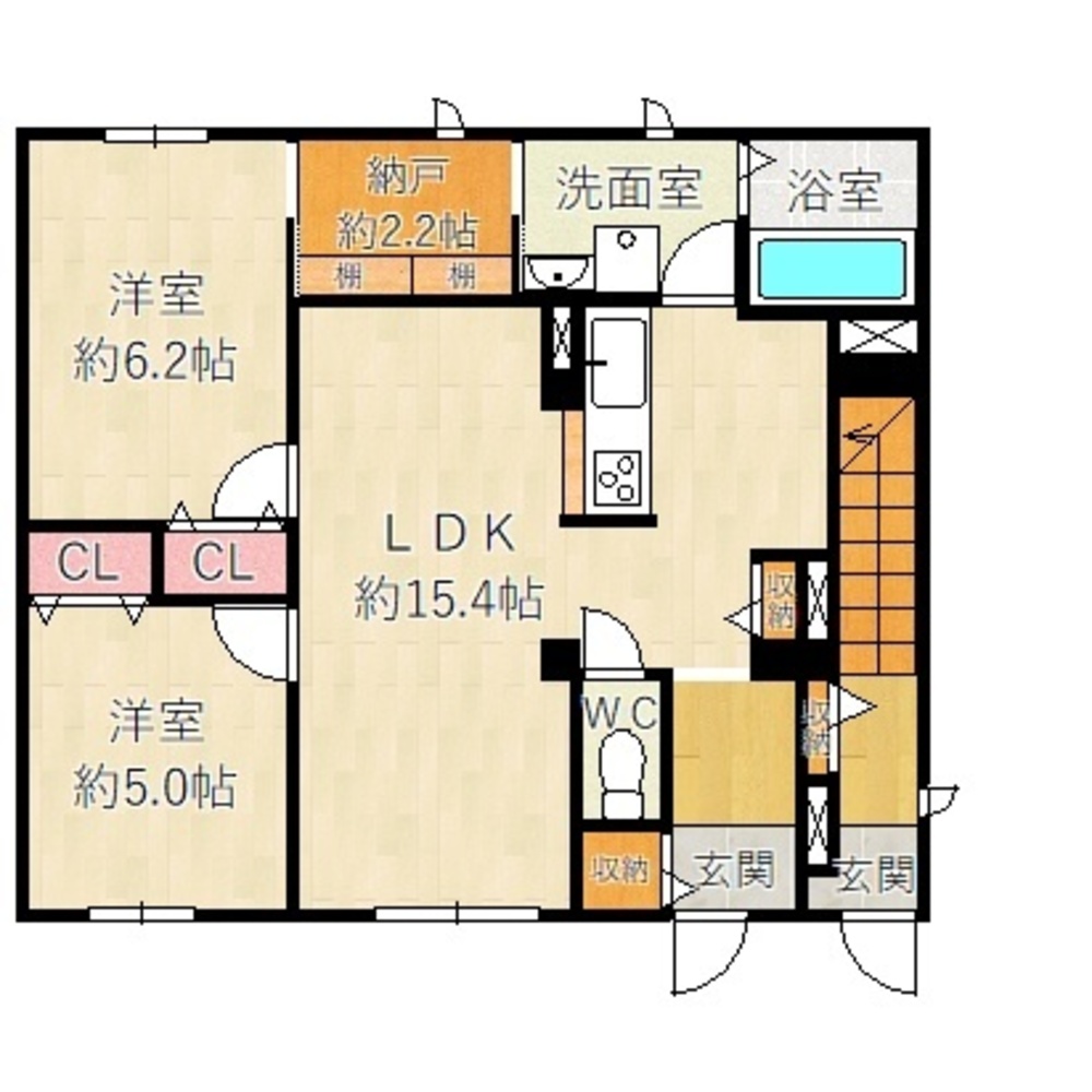 オータムパートII 兵庫県尼崎市杭瀬北新町2 (15万円／2LDK (洋6.2 洋5 LDK15.4)／70㎡)｜賃貸物件(賃貸マンション・アパート・一戸建て)の住宅情報・お部屋探しなら ...