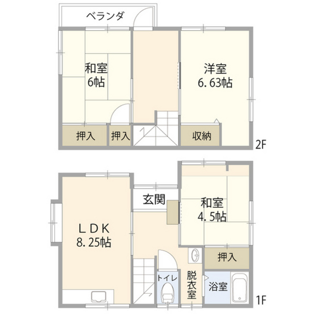 横浜市南区大岡1丁目戸建(012042) 神奈川県横浜市南区大岡1 (11.7万円／3LDK (和6 和4.5 洋6.6 LDK8.2)／67.6㎡)｜賃貸物件(賃貸マンション・アパート・一戸 ...