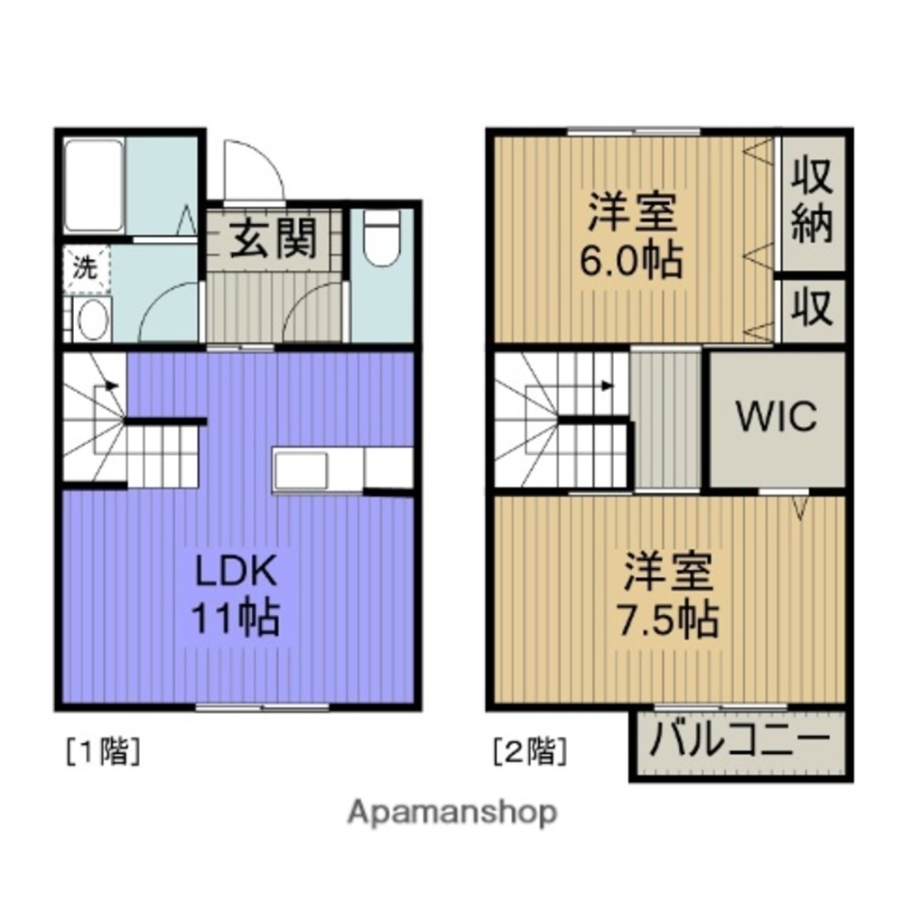 オーヴィジョンQULAS開出II 山口県防府市開出西町 (7.2万円／2LDK (洋7.5 洋6 LDK11)／64.06㎡)｜賃貸物件(賃貸マンション・アパート・一戸建て)の住宅情報・お ...