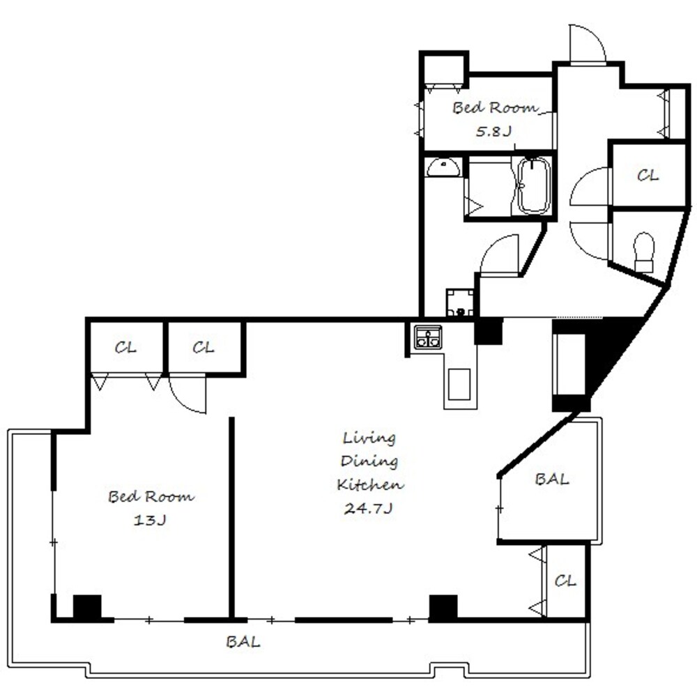 阪神本線 打出駅 8階建 築31年 兵庫県芦屋市打出町 (13万円／2LDK (洋13 洋5.8 LDK24.7)／107.9㎡)｜賃貸物件(賃貸マンション・アパート・一戸建て)の住宅情報・お ...