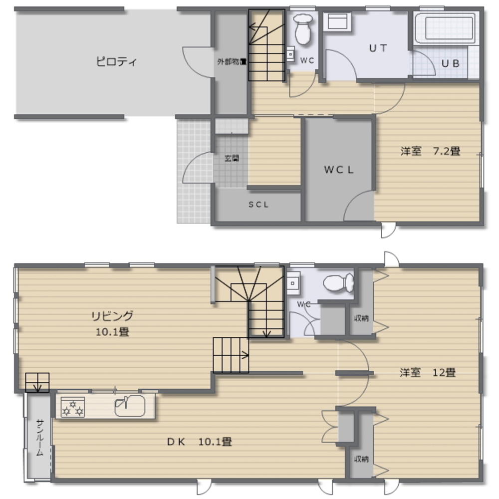堀川町18番貸家 北海道函館市堀川町 (15万円／2LDK (洋12 洋7.2 LDK20.2)／108.87㎡)｜賃貸物件(賃貸マンション・アパート・一戸建て)の住宅情報・お部屋探しなら ...