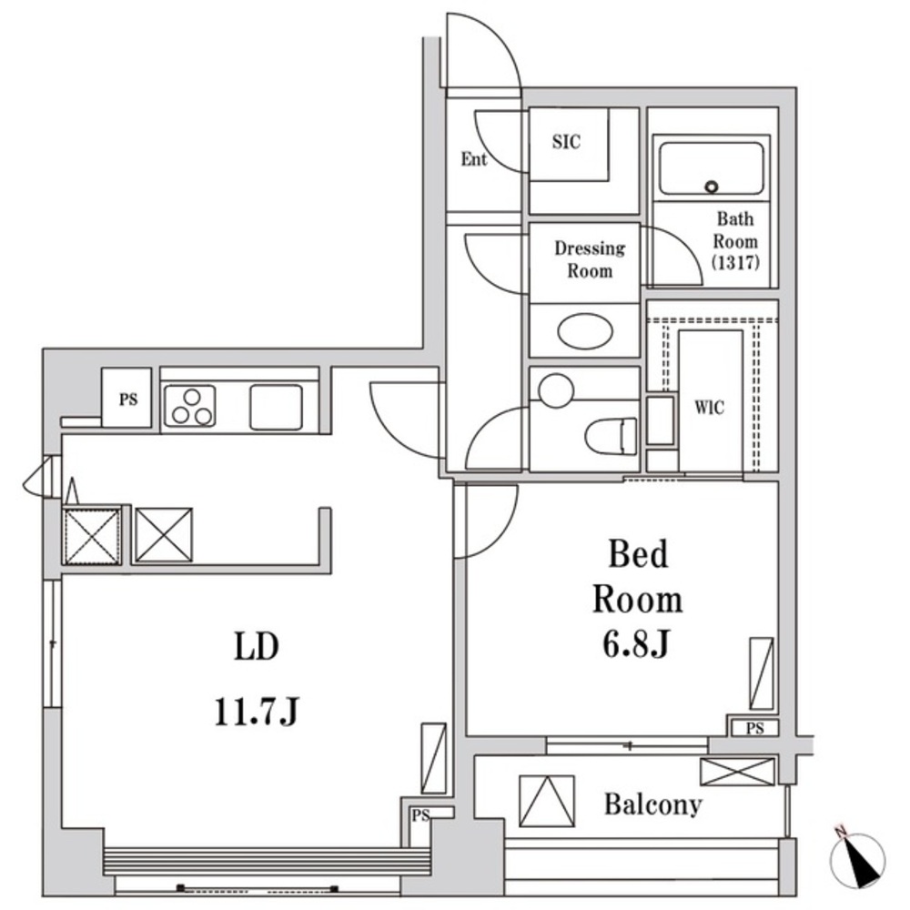 パークハビオ京橋 東京都中央区八丁堀3 (20.6万円／1LDK (洋6.8 LD11.7)／54.54㎡)｜賃貸物件(賃貸マンション・アパート・一戸建て)の住宅情報・お部屋探しならYahoo!不動産