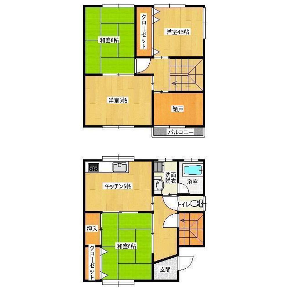 貸家 亀ヶ崎三丁目12－8 山形県酒田市亀ケ崎3 (7.5万円／4DK (和6 和6 洋6 洋4.5 DK6)／80.15㎡)｜賃貸物件(賃貸マンション・アパート・一戸建て)の住宅情報・お ...