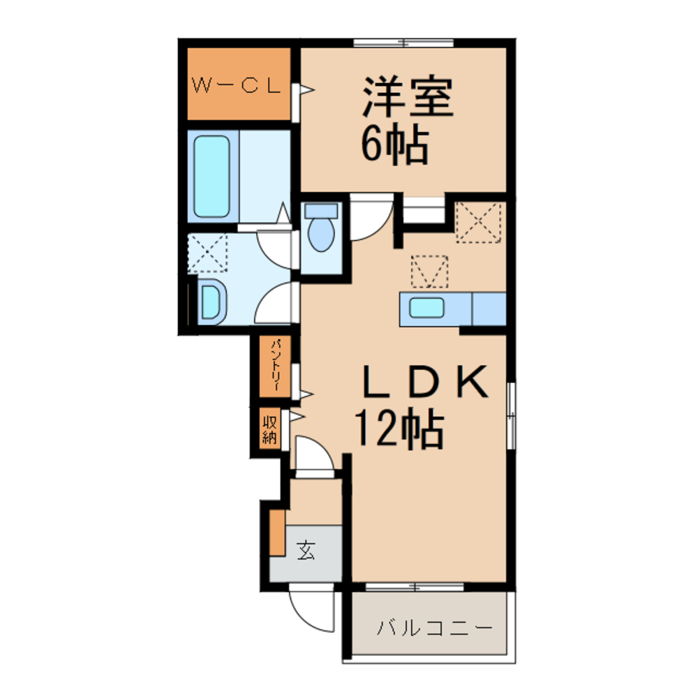 ルフナII 和歌山県和歌山市木ノ本 (5.95万円／1LDK (洋6 LDK12.0)／44.55㎡)｜賃貸物件(賃貸マンション・アパート・一戸建て)の住宅情報・お部屋探しならYahoo!不動産