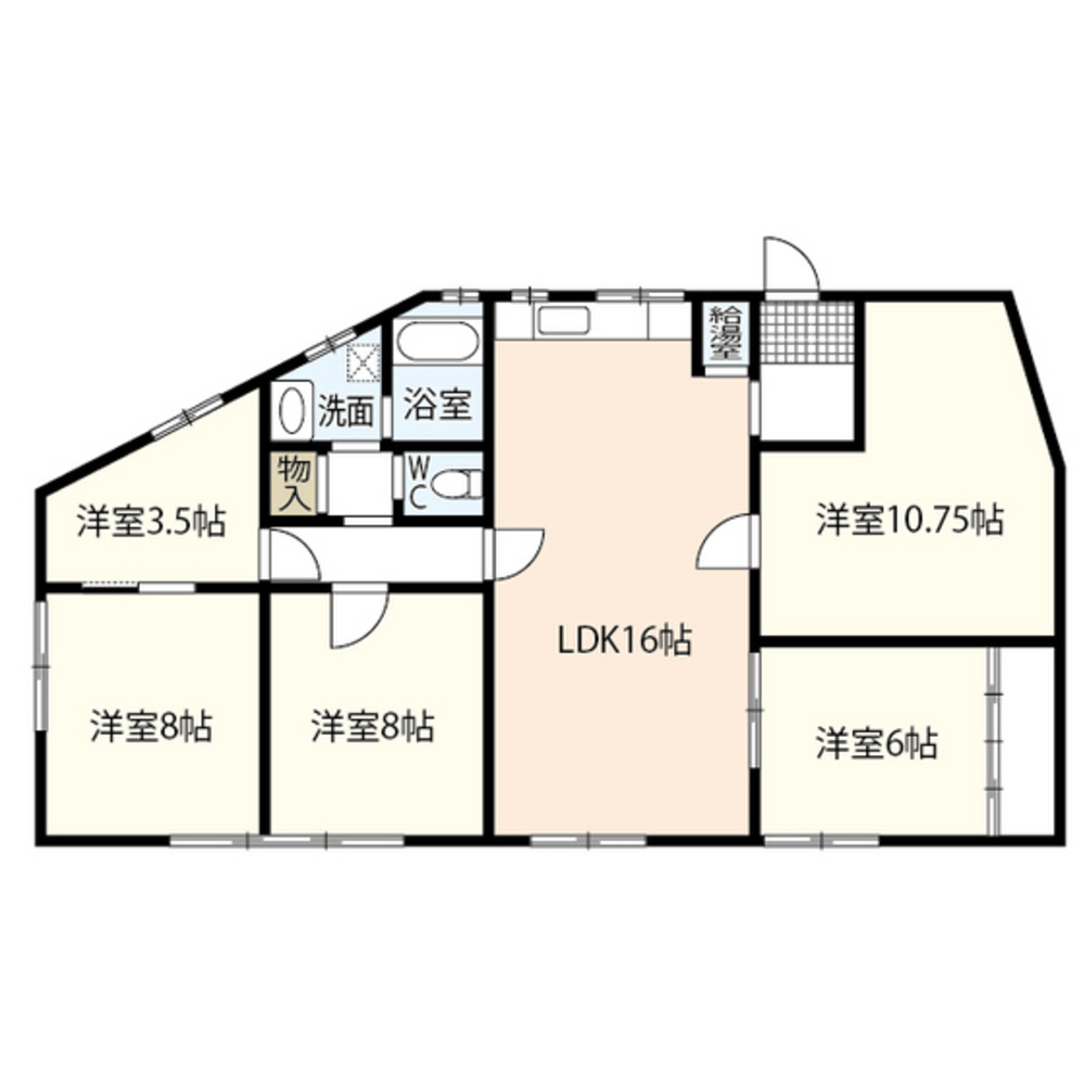 山陽本線（JR西日本） 西広島駅 3階建 築52年 広島県広島市西区己斐本町1 (13万円／5LDK (洋10.75 洋8 洋8 洋6 洋3.5 LDK16)／109.9㎡)｜賃貸物件(賃貸 ...