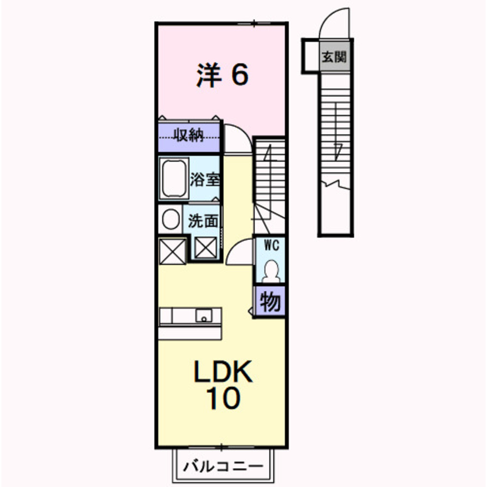 身延線 国母駅 2階建 築20年 山梨県甲府市大里町 (5.7万円／1LDK (洋6 LDK10.0)／41.98㎡)｜賃貸物件(賃貸マンション・アパート・一戸建て)の住宅情報・お部屋探しなら ...