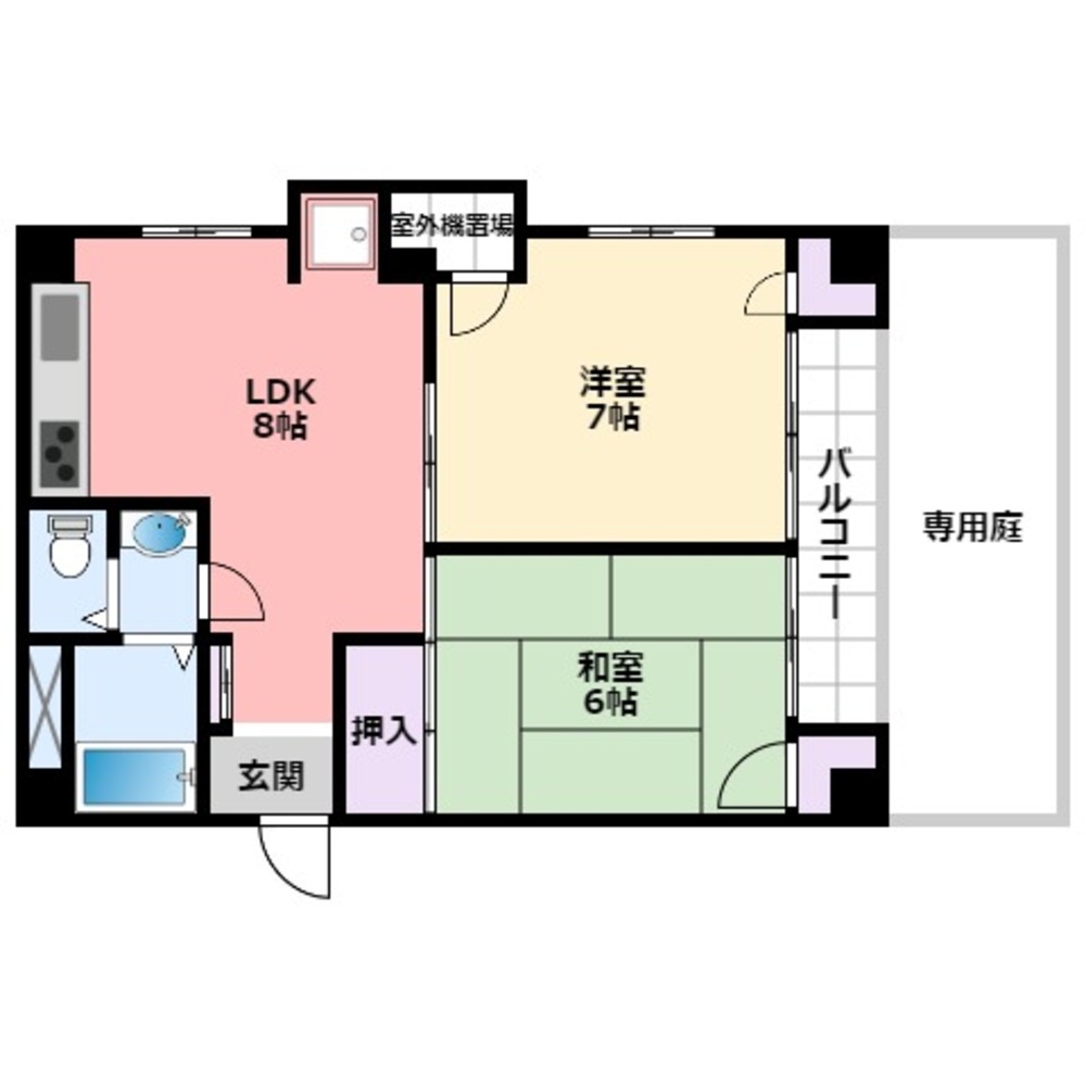 メゾン浜甲子園 兵庫県西宮市浜甲子園3 (6.5万円／2LDK (和6 洋7 LDK8.0)／47.56㎡)｜賃貸物件(賃貸マンション・アパート・一戸建て)の住宅情報・お部屋探しならYahoo!不動産