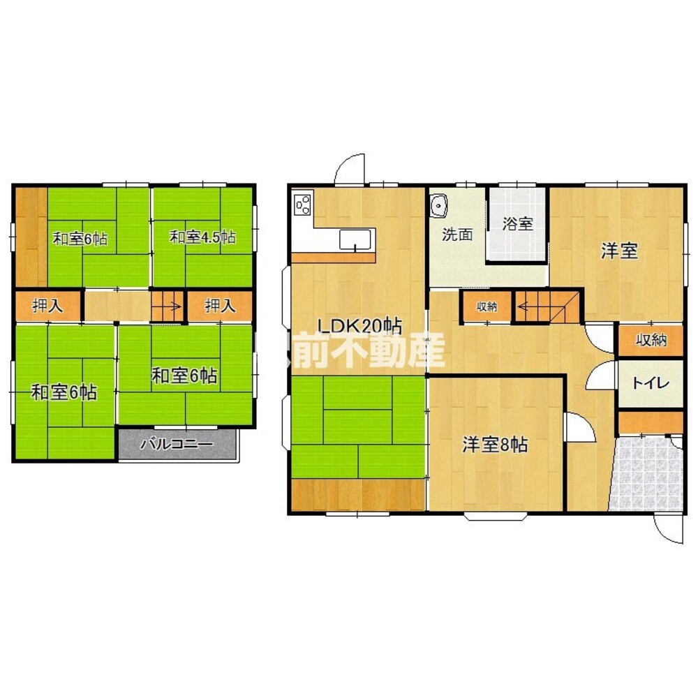 福岡市地下鉄空港線 藤崎駅 地上2階建 築44年 福岡県福岡市早良区藤崎2 (15万円／6LDK (和6 和6 和6 和4.5 洋8 洋7.5 LDK20.0)／112.82㎡)｜賃貸物件 ...