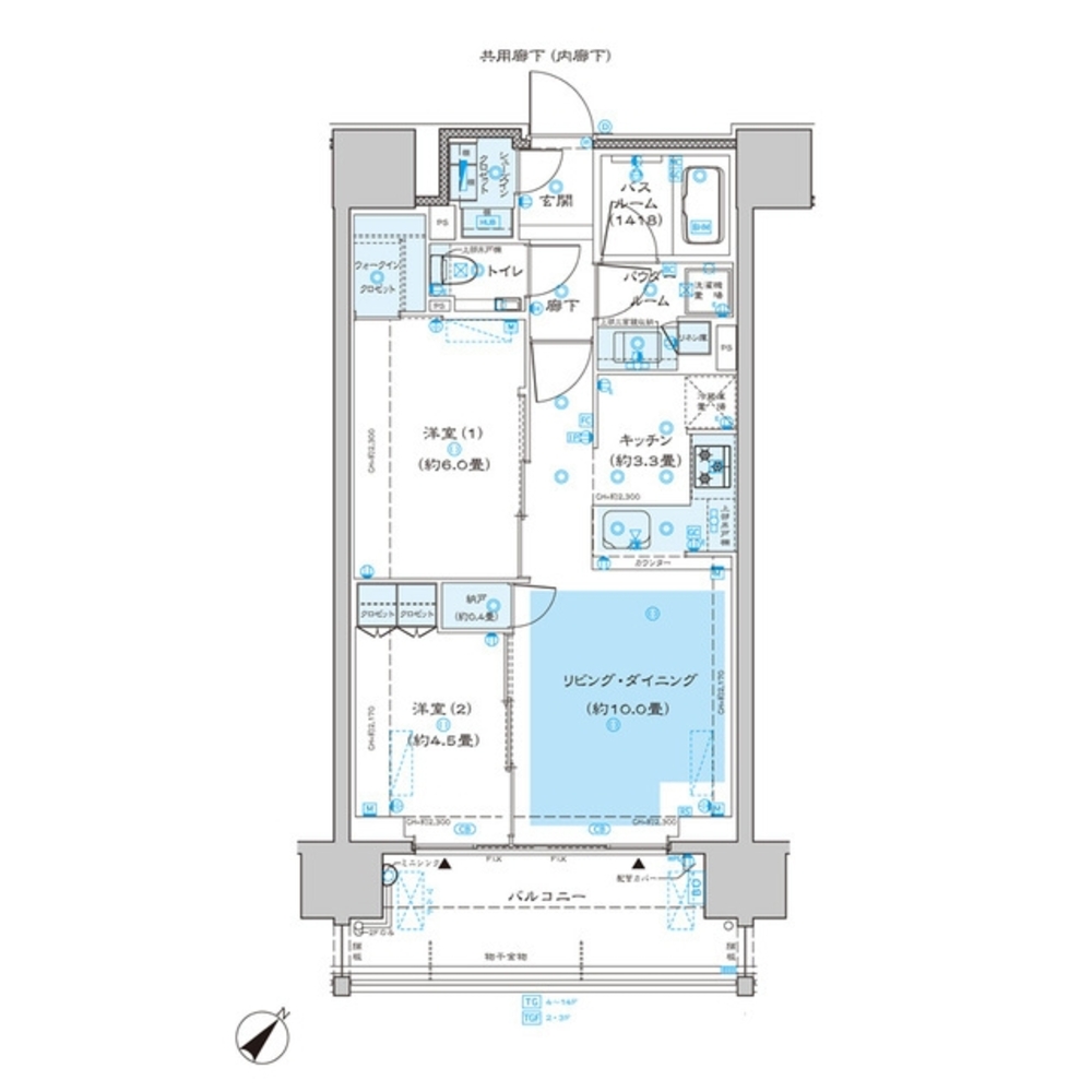ディームス渋谷本町 東京都渋谷区本町3 (28.2万円／2LDK (洋6 洋4.5 LD0.0K3.3)／54.66㎡)｜賃貸物件(賃貸マンション・アパート・一戸建て)の住宅情報・お部屋探し ...