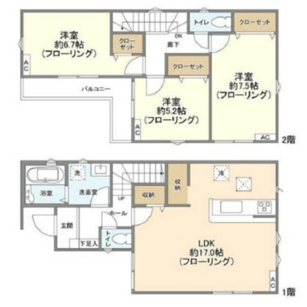 Kolet船橋三咲＃06 千葉県船橋市大穴南2 (15.2万円／3LDK (洋7.5 洋6.7 洋5.2 LDK17)／91.08㎡)｜賃貸物件(賃貸マンション・アパート・一戸建て)の住宅情報 ...