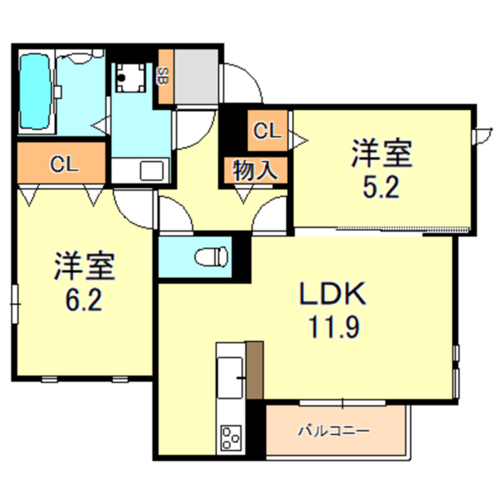 山陽本線（JR西日本） 大久保駅 3階建 築6年 兵庫県明石市大久保町大久保町 (9.3万円／2LDK (洋6.2 洋5.2 LDK10)／55.54㎡)｜賃貸物件(賃貸マンション・アパート ...
