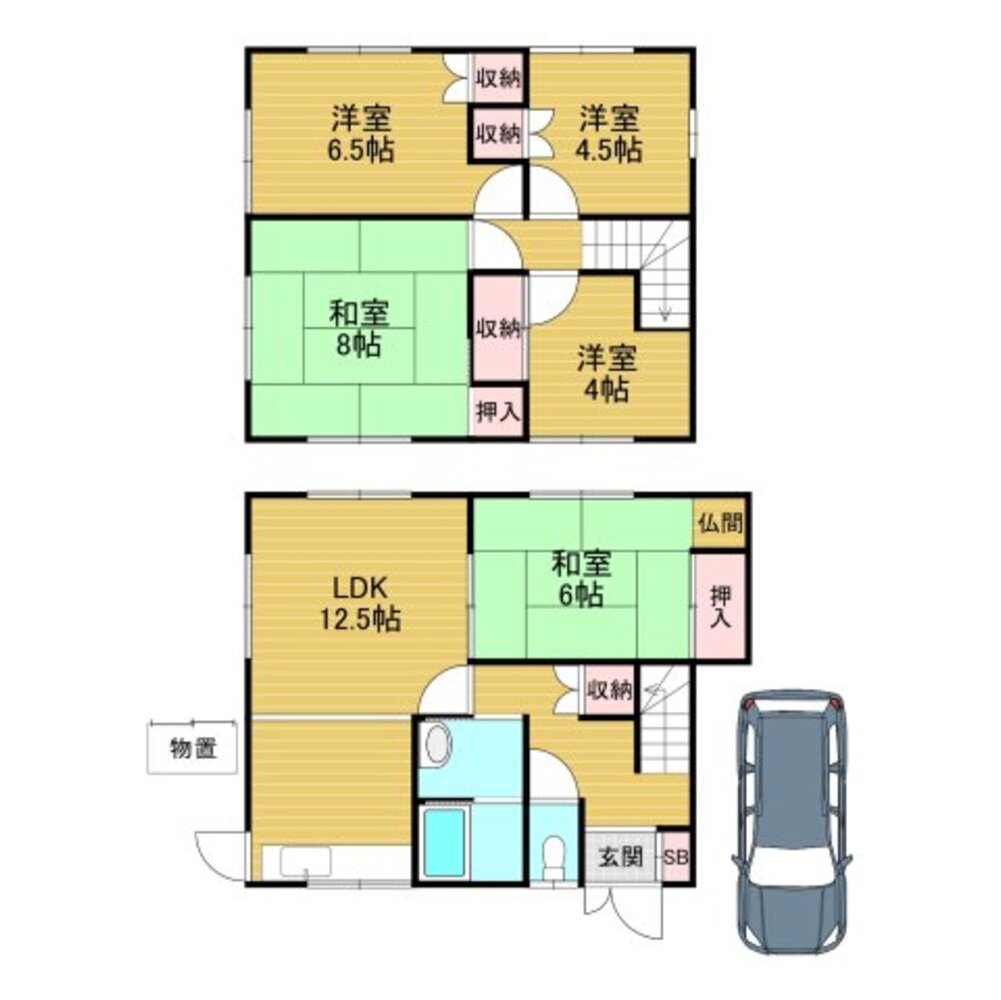 近鉄生駒線 竜田川駅 地上2階建 築48年 奈良県生駒郡平群町西宮3 (6.8万円／5LDK／104.17㎡)｜賃貸物件(賃貸マンション・アパート・一戸建て)の住宅情報・お部屋探しなら ...