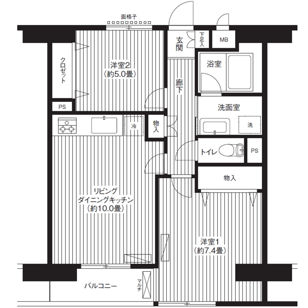 ベイ・イースト 神奈川県横浜市神奈川区東神奈川2 (13.6万円／2LDK (洋5 洋4.9 LDK10.0)／51.2㎡)｜賃貸物件(賃貸マンション・アパート・一戸建て)の住宅情報・お ...