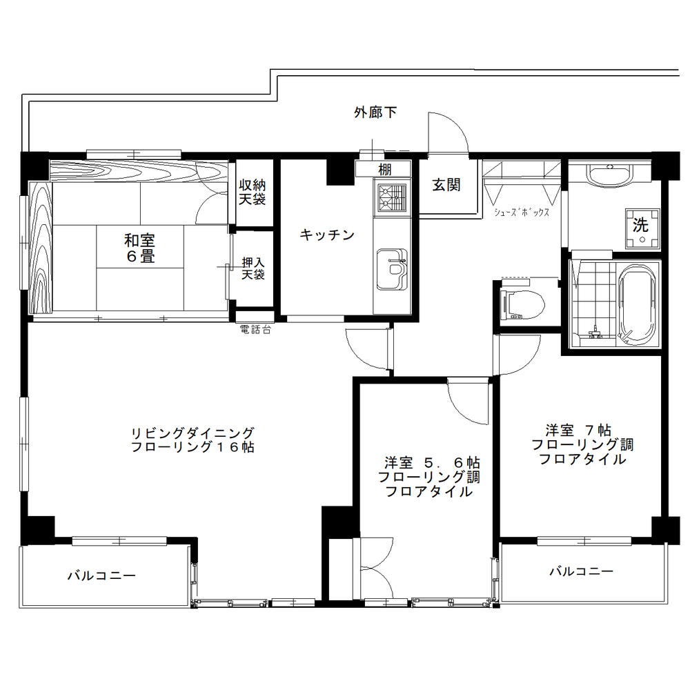 ロイヤルパーク高田 東京都豊島区高田3 (30万円／3LDK (和7 洋7 洋5.6 LDK20)／86.48㎡)｜賃貸物件(賃貸マンション・アパート・一戸建て)の住宅情報・お部屋探しなら ...