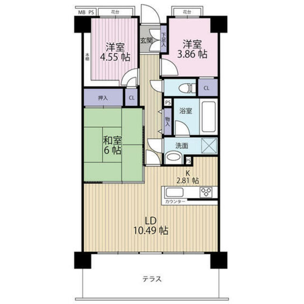 ビッグヴァンステージ南町田 東京都町田市鶴間4 (12万円／3LDK (和6 洋4.5 洋3.8 LDK13.3)／57.18㎡)｜賃貸物件(賃貸マンション・アパート・一戸建て)の住宅情報・お ...