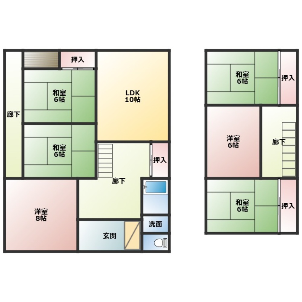 大津市際川3丁目貸家 滋賀県大津市際川3 (7.5万円／6LDK (和6 和6 和6 和6 洋6 洋6 LDK)／141.51㎡)｜賃貸物件(賃貸マンション・アパート・一戸建て)の住宅情報・お ...