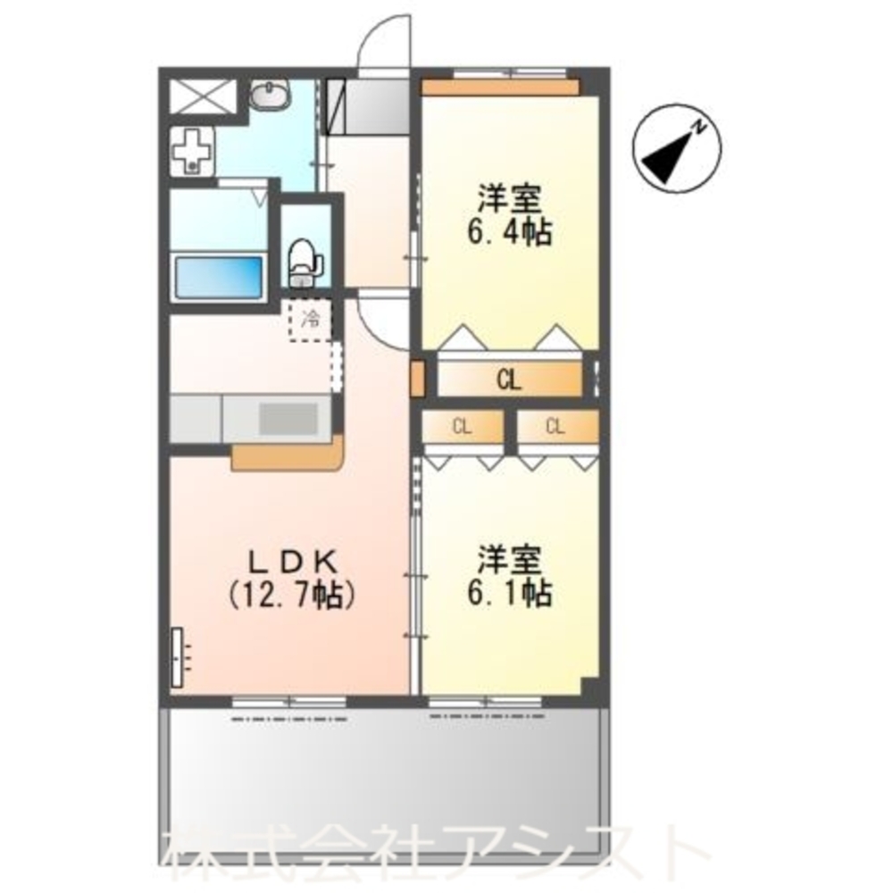 篠栗線 飯塚駅 2階建 築10年 福岡県飯塚市下三緒 (5.85万円／2LDK (洋6.4 洋6.1 LDK12.7)／57.33㎡)｜賃貸物件(賃貸マンション・アパート・一戸建て)の住宅情報 ...