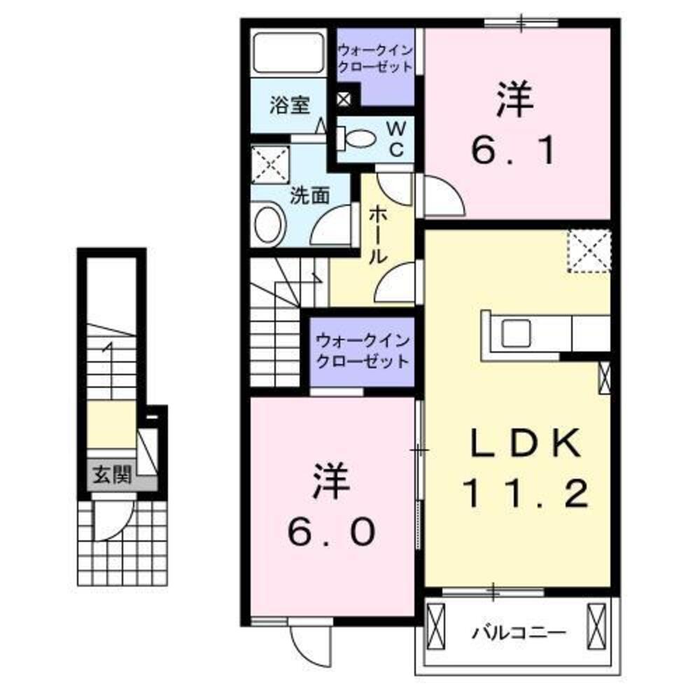 ユニゾンD．E 大分県中津市大字上宮永 (4.9万円／2DK (洋6.1 洋6 LDK12.2)／57.64㎡)｜賃貸物件(賃貸マンション・アパート・一戸建て)の住宅情報・お部屋探しなら ...