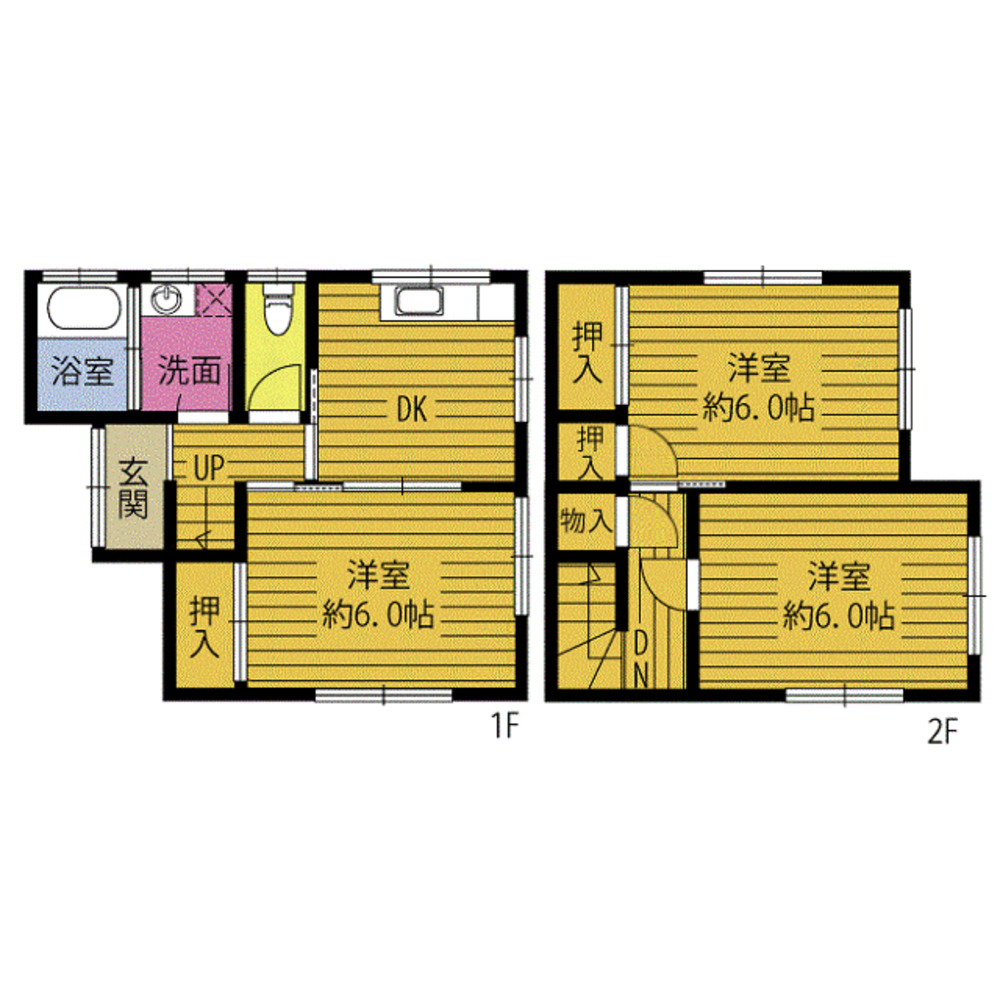 皆春首藤貸家I 大分県大分市大字皆春 (4.4万円／3DK／60.4㎡)｜賃貸物件(賃貸マンション・アパート・一戸建て)の住宅情報・お部屋探しならYahoo!不動産