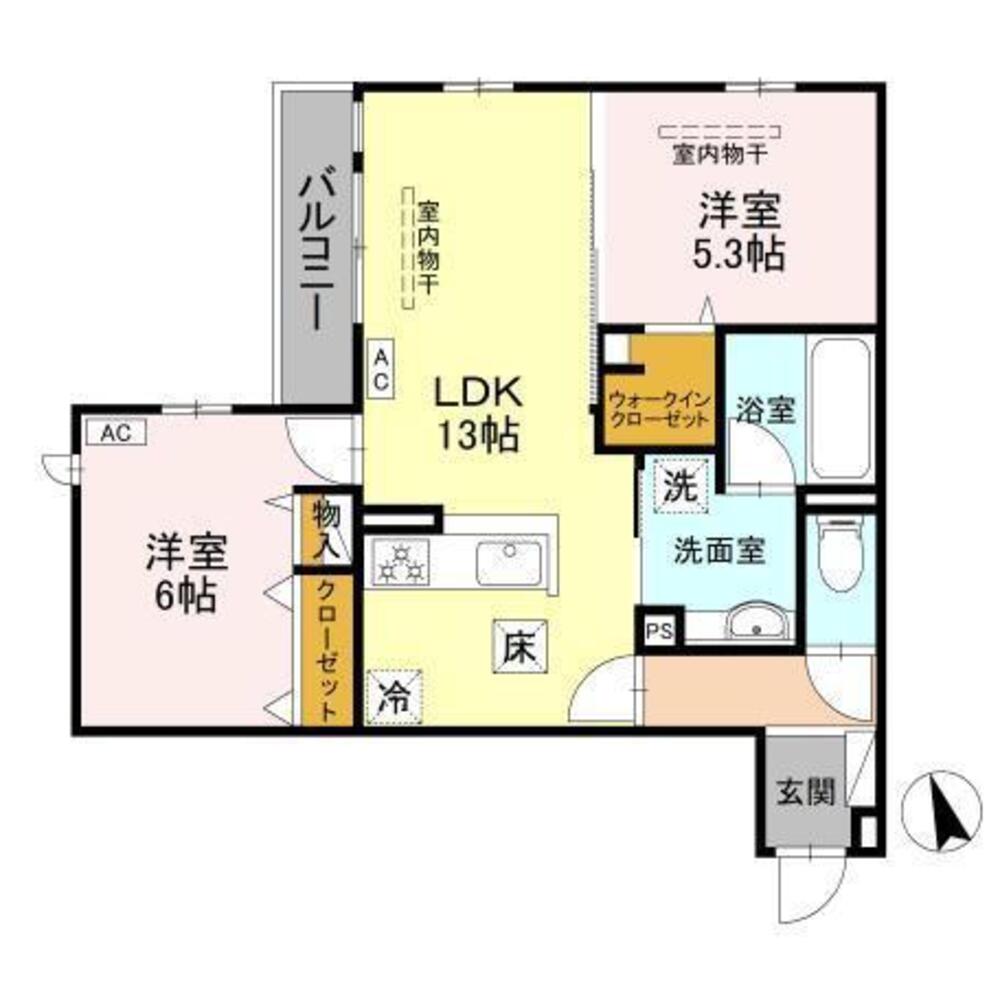 【新築】Wisteria寺家 広島県東広島市西条町寺家 (10.1万円／2LDK (洋6 洋5.3 LDK13.0)／57.05㎡)｜賃貸物件(賃貸マンション・アパート・一戸建て)の住宅情報 ...